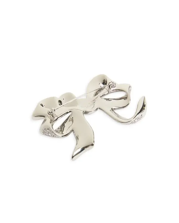 Max Mara Rhinestone Bow Brooch