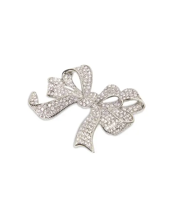 Max Mara Rhinestone Bow Brooch