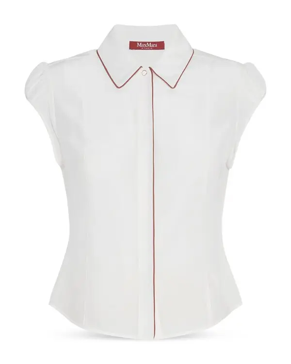 Max Mara Mstskipper Collared Button Up Blouse