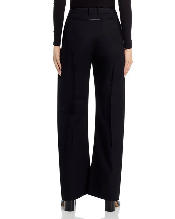 MAISON MARGIELA Cotton Barrel Leg Pants - Black