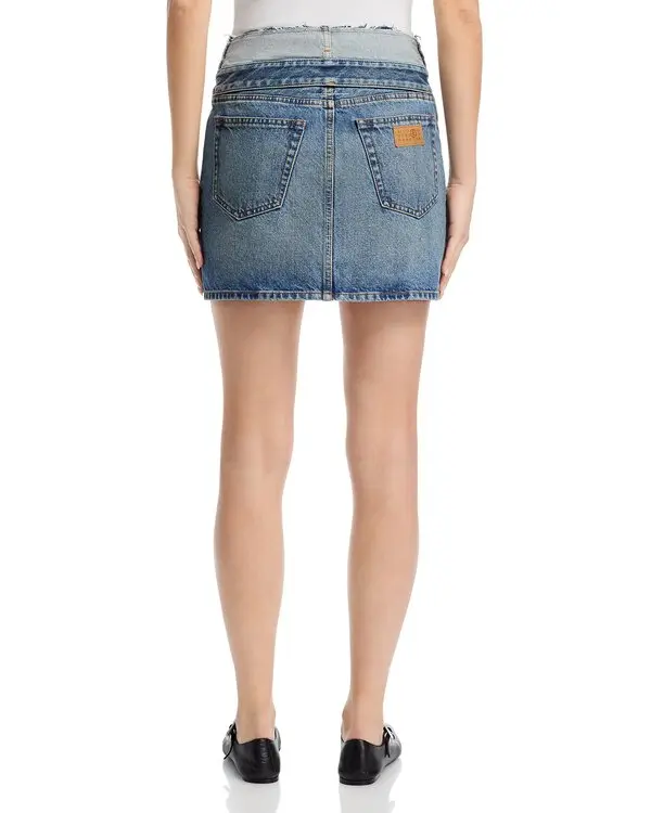 MAISON MARGIELA Denim Foldover Mini Skirt