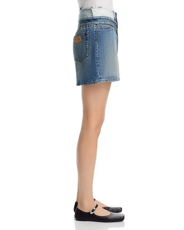 MAISON MARGIELA Denim Foldover Mini Skirt