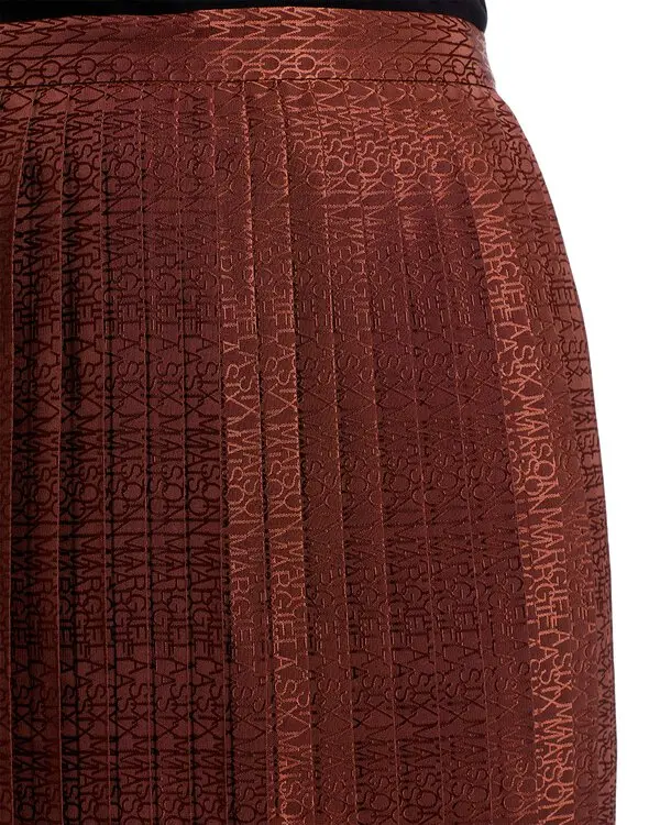 MAISON MARGIELA Jacquard Pleated Monogram Skirt