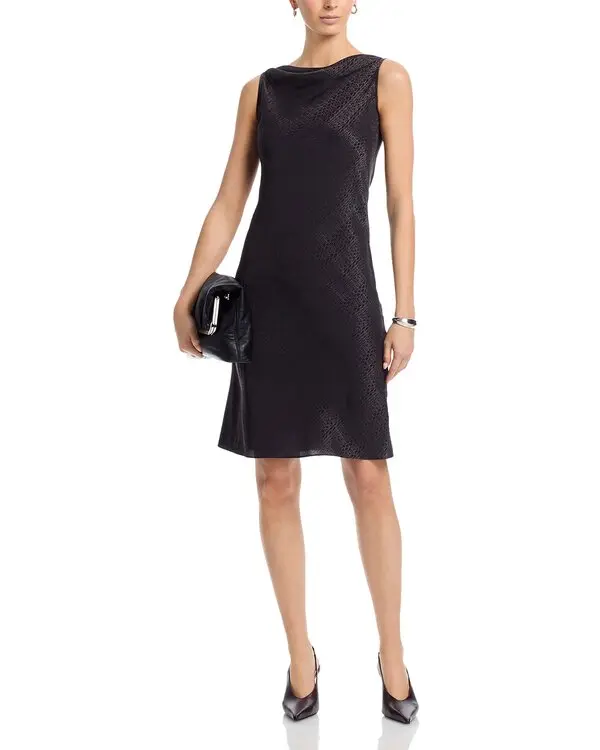 MAISON MARGIELA Sleeveless Cowl Neck Printed Dress