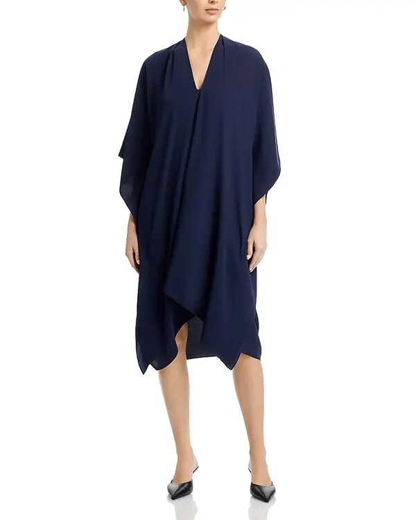MAISON MARGIELA V Neck Dress - Blue Navy
