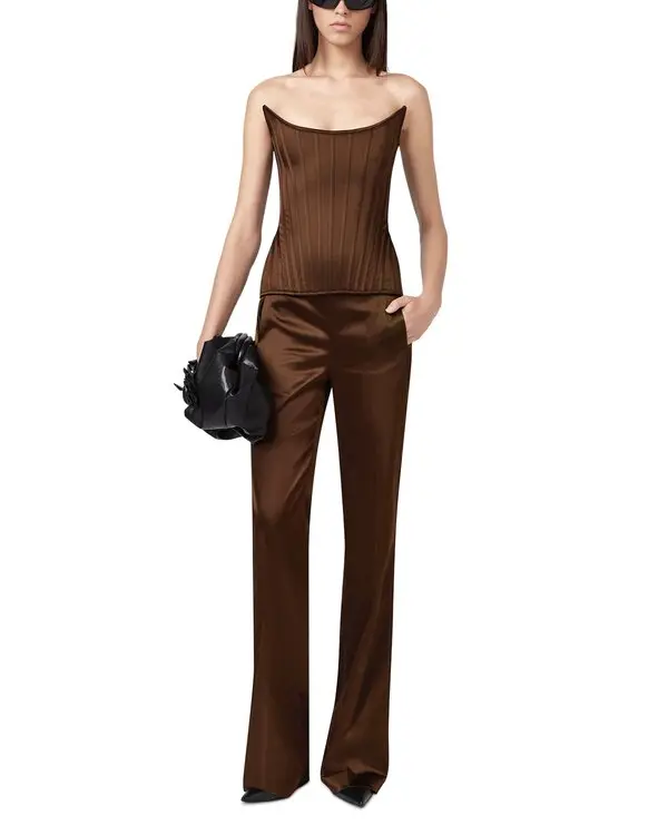 Giuseppe Di Morabito Straight Leg Satin Pants
