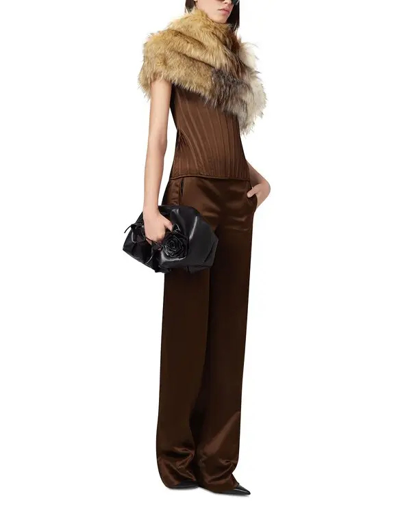 Giuseppe Di Morabito Straight Leg Satin Pants