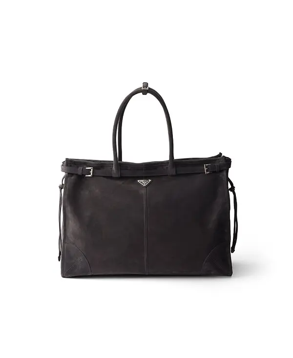 Prada Bonnie Suede Tote Bag - Grey