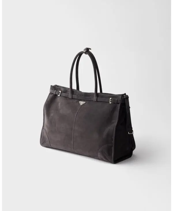 Prada Bonnie Suede Tote Bag - Grey