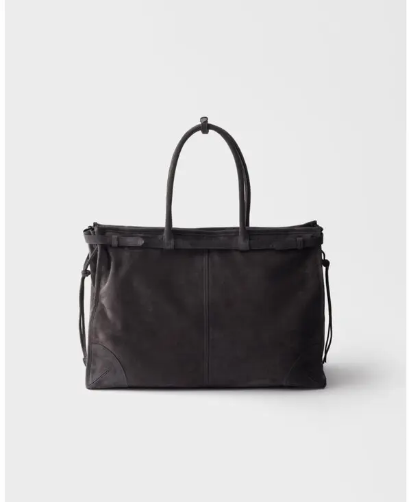 Prada Bonnie Suede Tote Bag - Grey