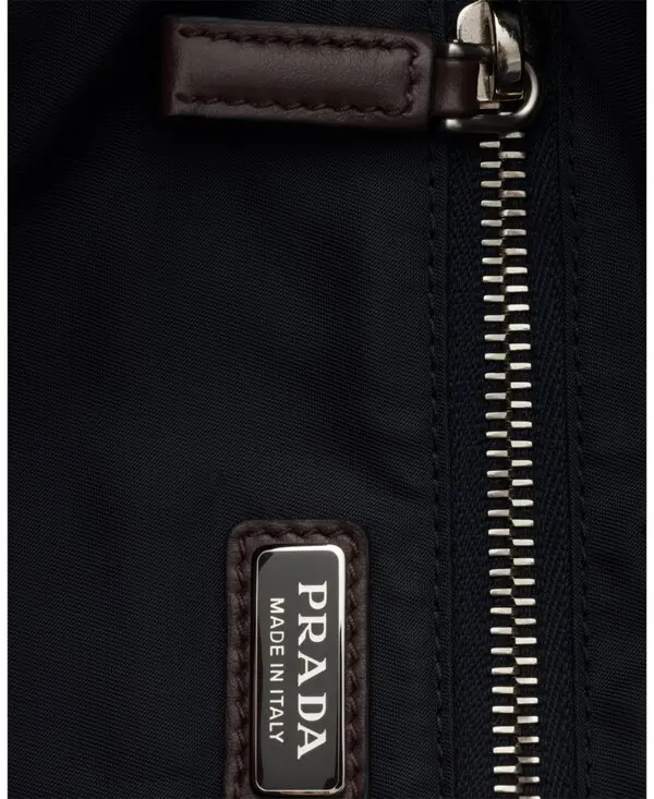 Prada Speedrock Re-nylon And Leather Pouch