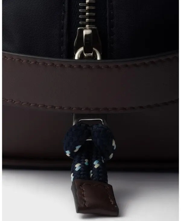 Prada Speedrock Re-nylon And Leather Pouch
