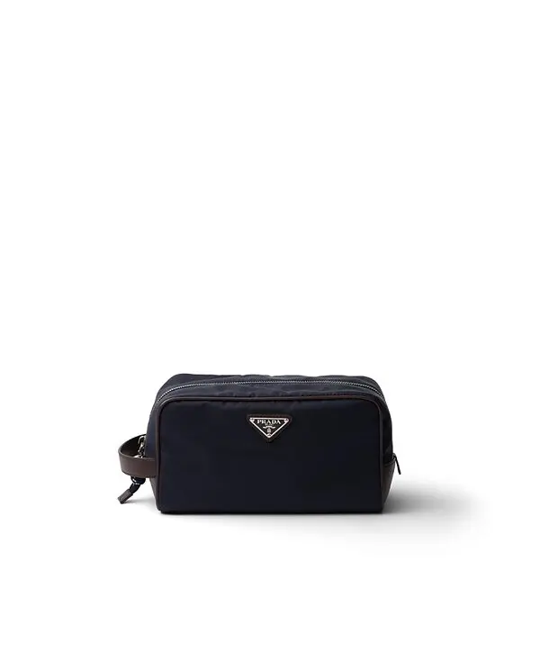 Prada Speedrock Re-nylon And Leather Pouch