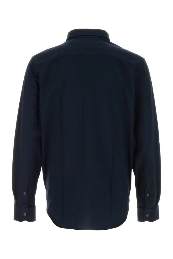 Brioni Midnight Cotton Shirt - Blue