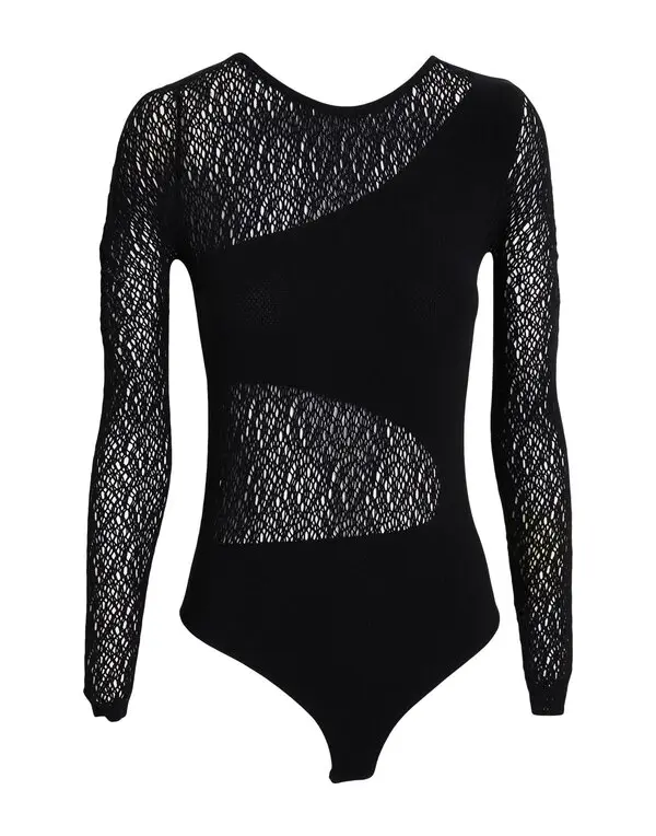 Wolford Bodysuit With Crewneck And Long Sleeves - Black