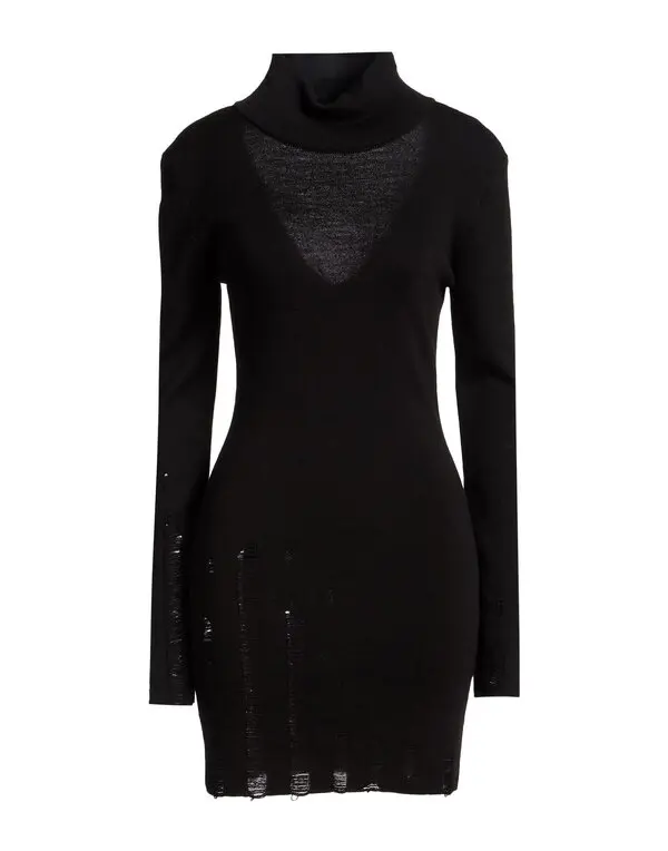 LANEUS Mini Dress Size Merino Wool