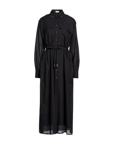 Brunello Cucinelli Maxi Dress Charcoal Size Virgin Wool - Grey