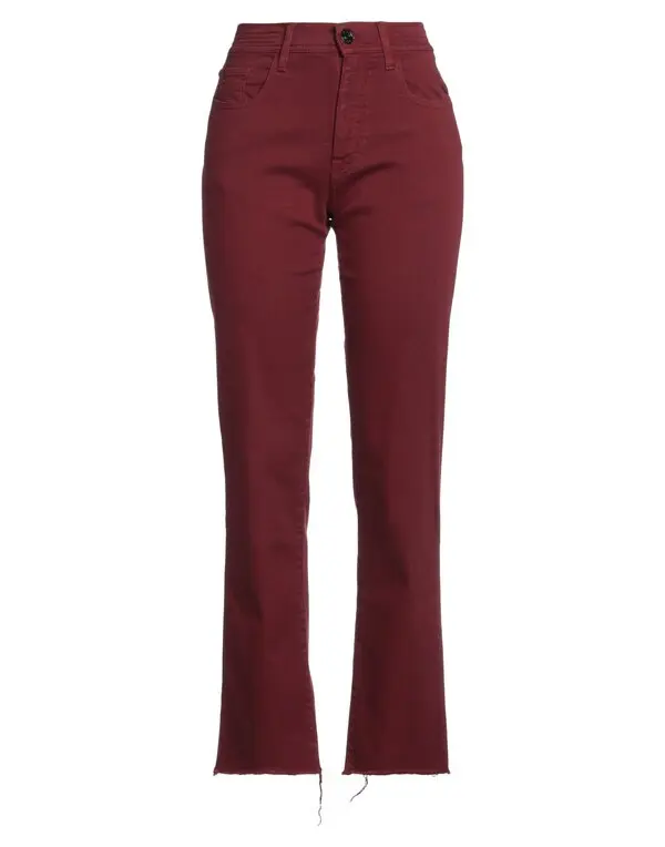 JACOB COHЁN Pants Burgundy Size Cotton, Elastomultiester, Elastane, Polyester