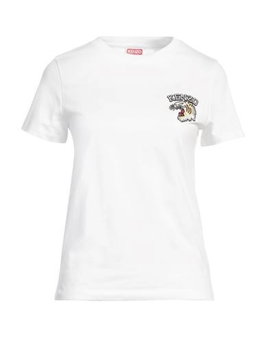 Kenzo Cotton T-shirt With Embroidered Logo - White