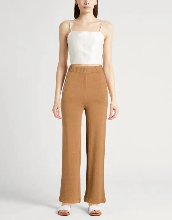 120% Lino Pants Camel Size Cashmere, Modal, Wool