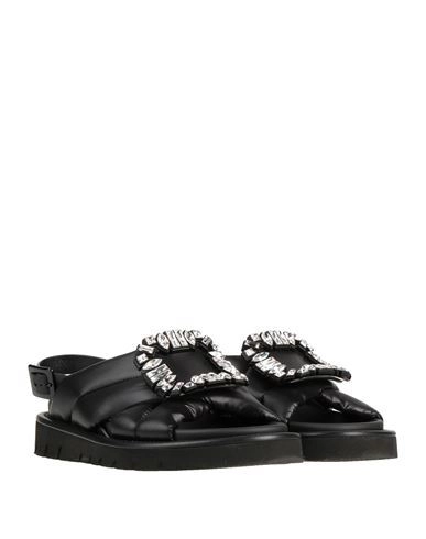 ROGER VIVIER Embellished Slingback Sandals - Black