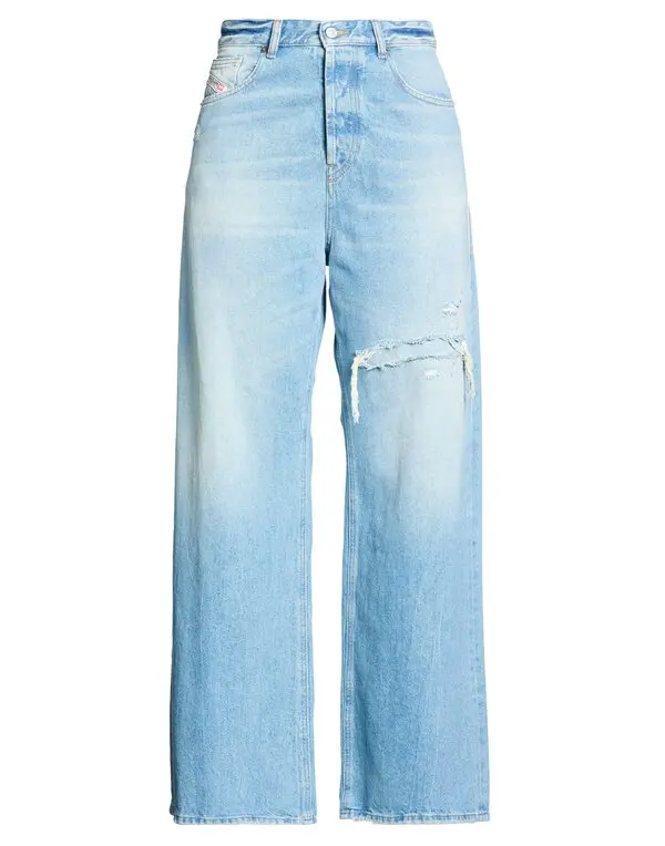 DIESEL® Cotton Wide-leg Jeans