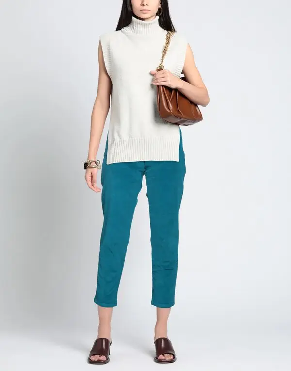 JACOB COHЁN Pants Deep Teal Size Cotton, Elastane - Green