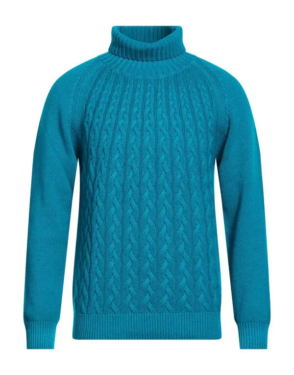 MOORER Turtleneck Turquoise Size Silk, Cashmere