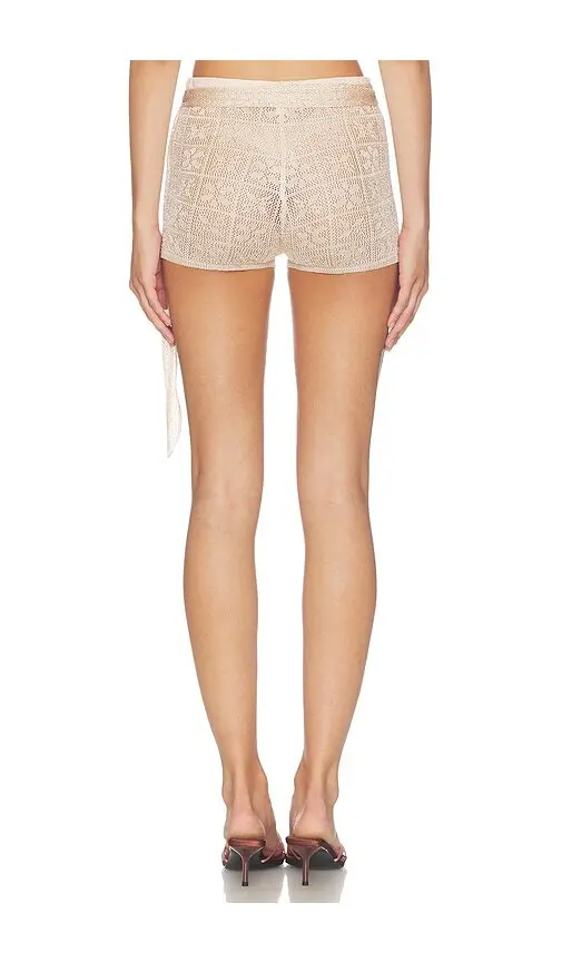TIGER MIST Fern Crochet Short In Beige