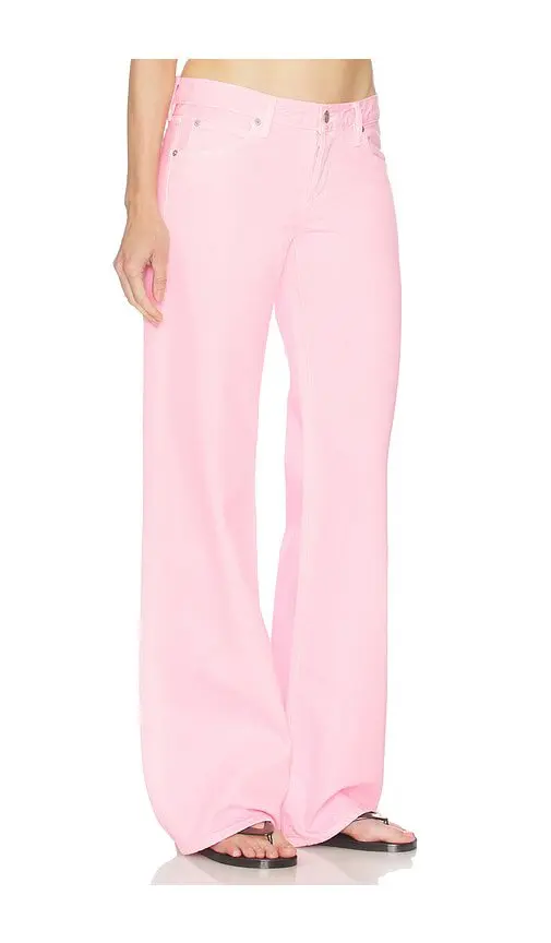 FRAME The Gray Wide Leg Jeans In Pink