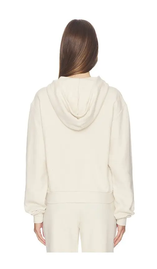 SKIMS Drapey French Terry Shrunken Zip Up Hoodie - Buff