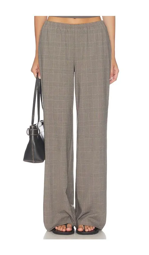 Good American The Pull On Trouser In Brown