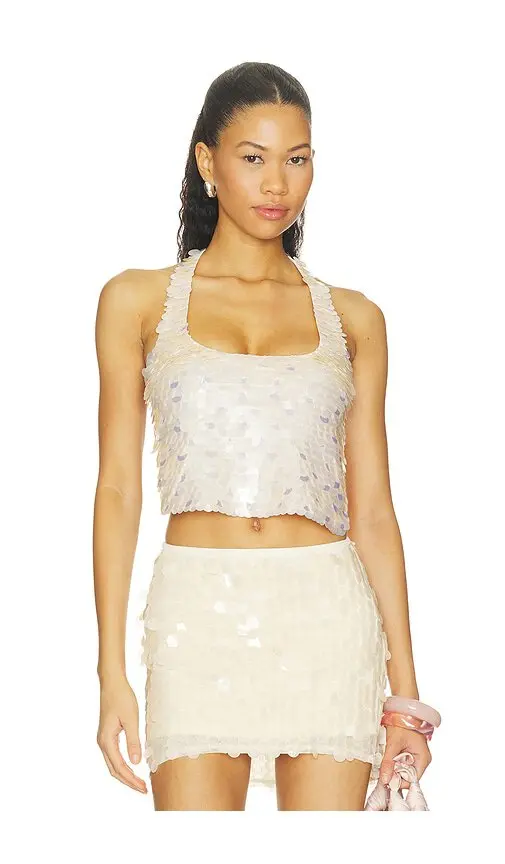 Retrofete Avriel Embellished Top - Cream