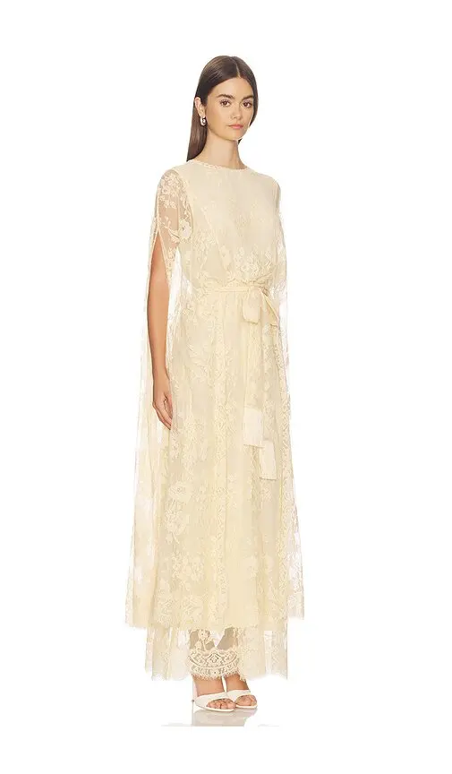 Zimmermann Lace Caped Maxi Dress