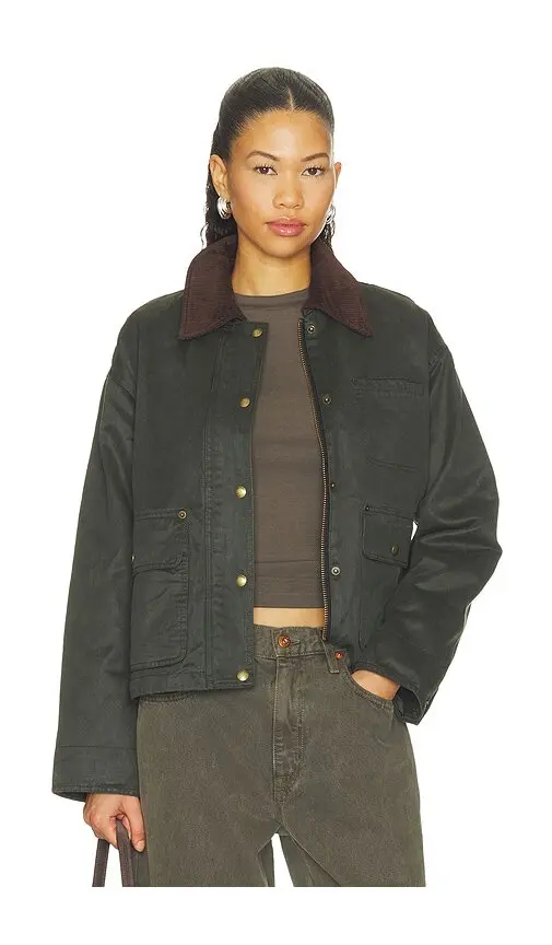 Blanknyc Canvas Jacket In Dark Green