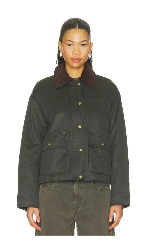 Blanknyc Canvas Jacket In Dark Green