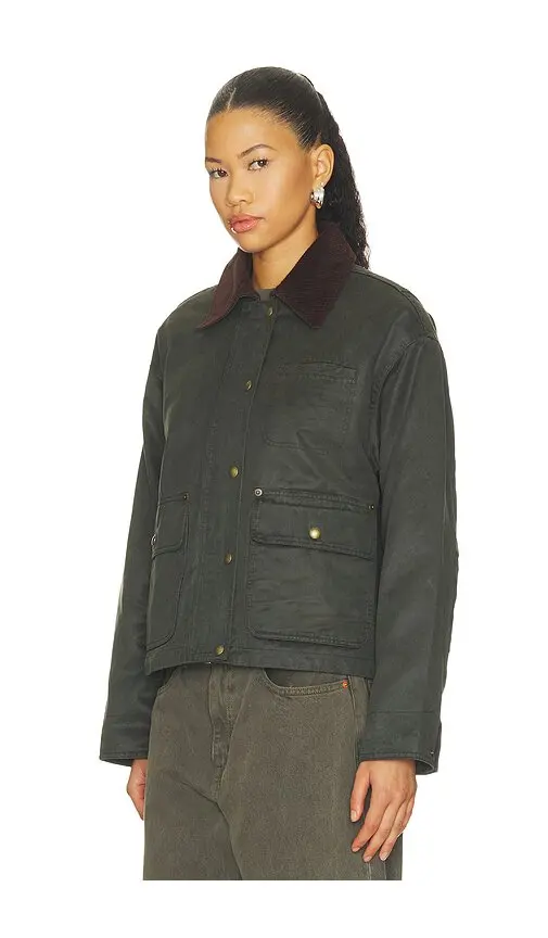 Blanknyc Canvas Jacket In Dark Green