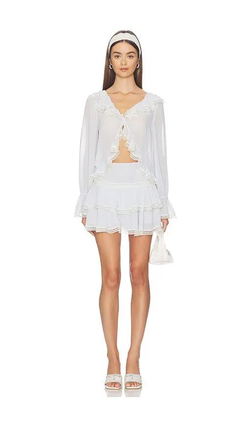 Tularosa Solia Blouse In Baby Blue