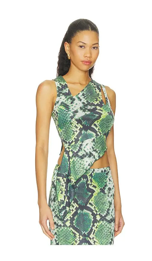 BY.DYLN Christina Top In Green