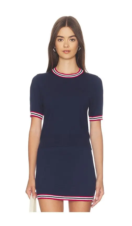 Amanda Uprichard Maia Top - Navy