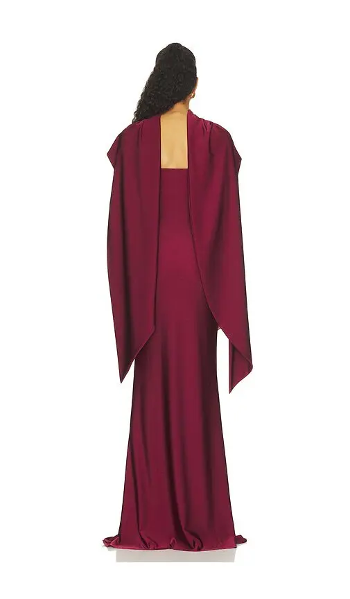 SHANI SHEMER Bella Dress With Scarf In Wine