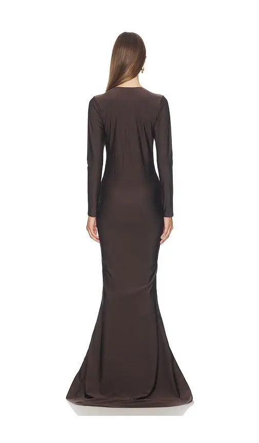 SHANI SHEMER Sadie Maxi Dress In Brown