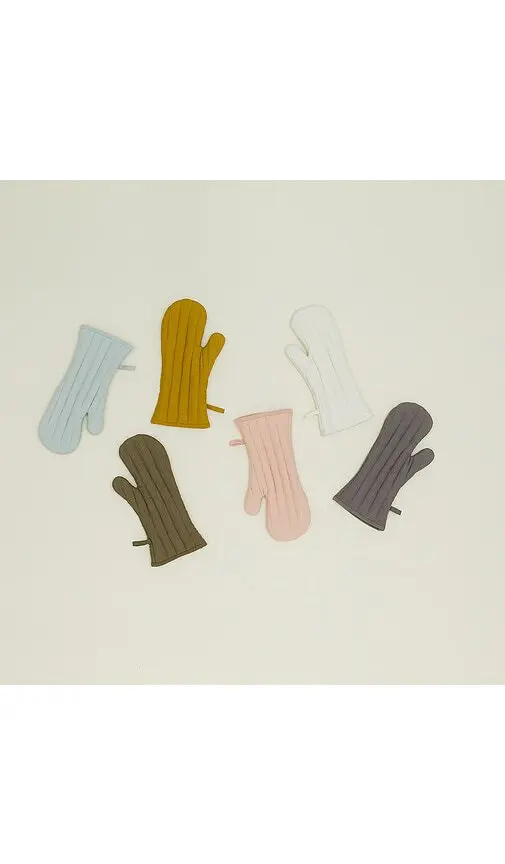 HAWKINS NEW YORK Simple Linen Oven Mitt In Yellow