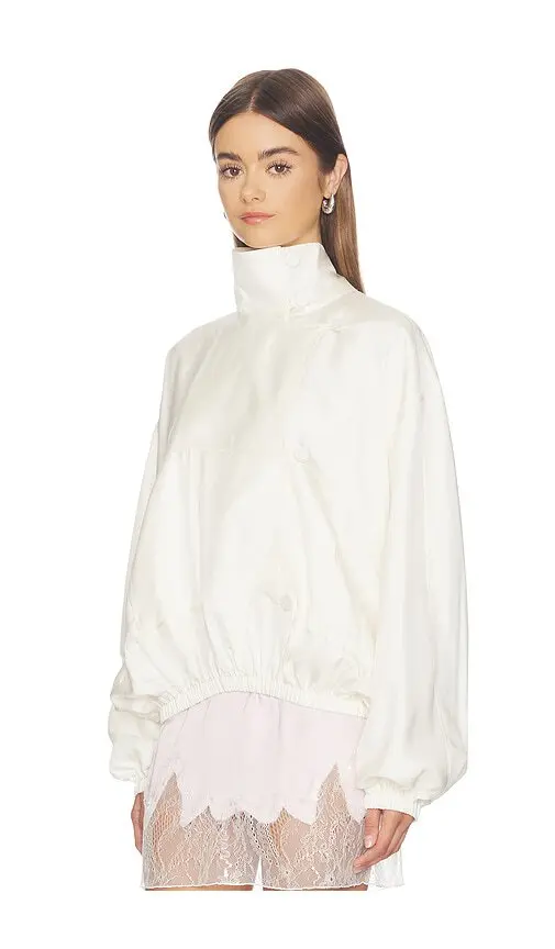 RÓHE Silk Blouson Anorak Jacket - Cream