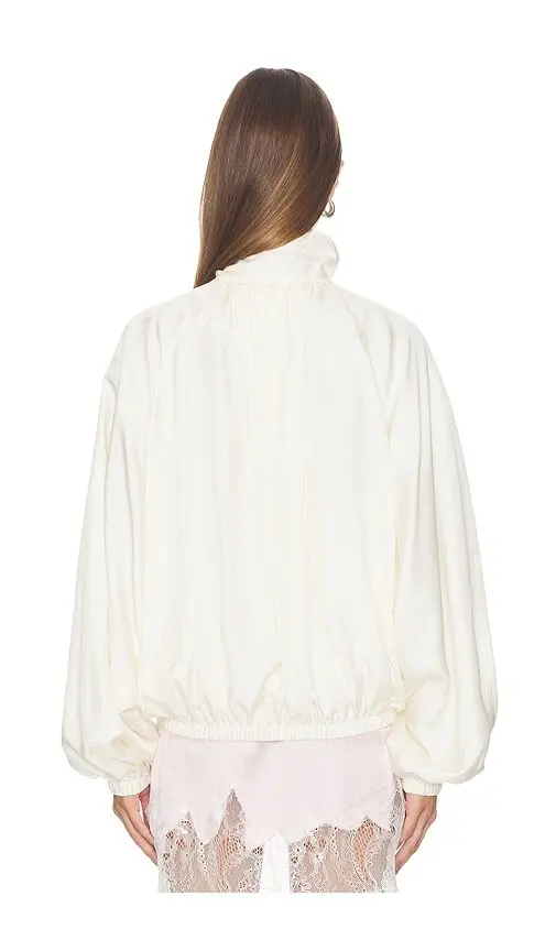 RÓHE Silk Blouson Anorak Jacket - Cream
