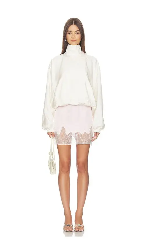 RÓHE Silk Blouson Anorak Jacket - Cream