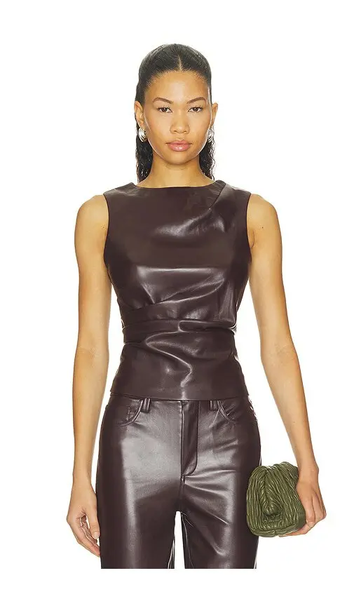 Joe's Jeans The Meg Faux Leather Top
