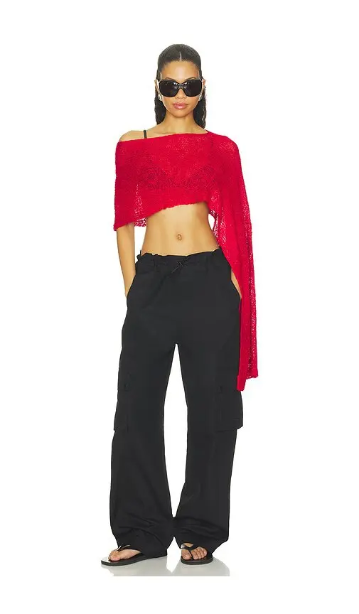 Superdown Miria Knit Cape Top