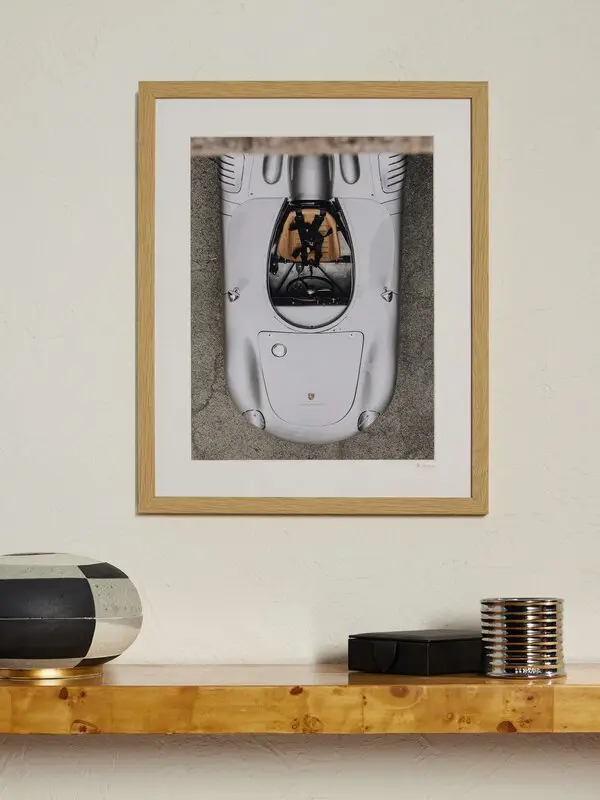 SONIC EDITIONS Framed 2026 Porsche 718 Rsk Spyder From Above Print, 40" X 50