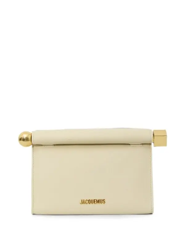 Jacquemus Le Sac Rond Carre Leather Clutch